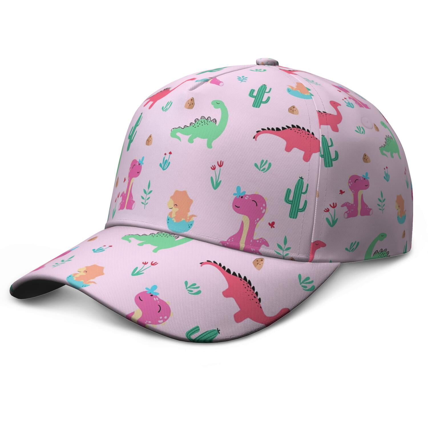 Dinosaur Print Baseball Hat - Vibrant Roaring Dino Design Adjustable ...
