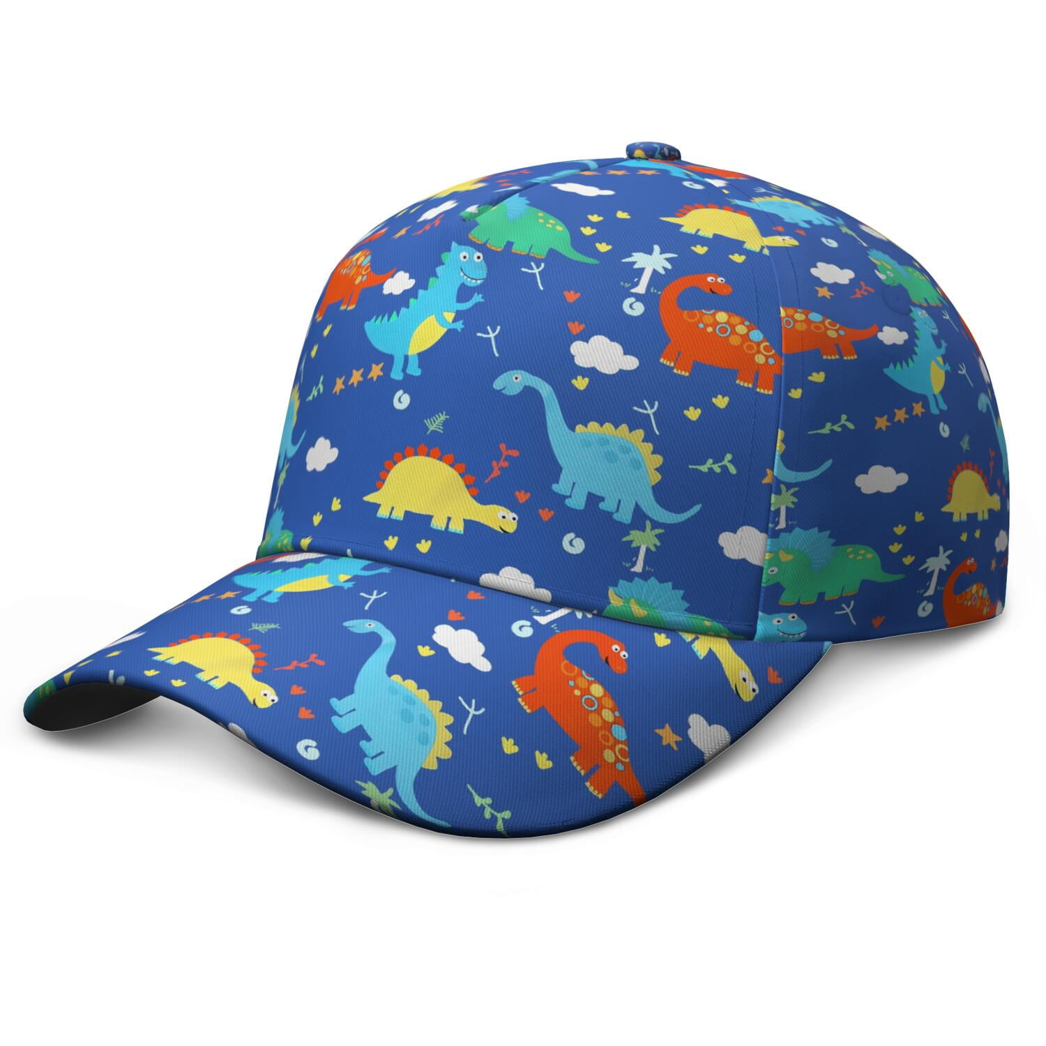 Dinosaur Print Baseball Hat - Vibrant Roaring Dino Design Adjustable ...
