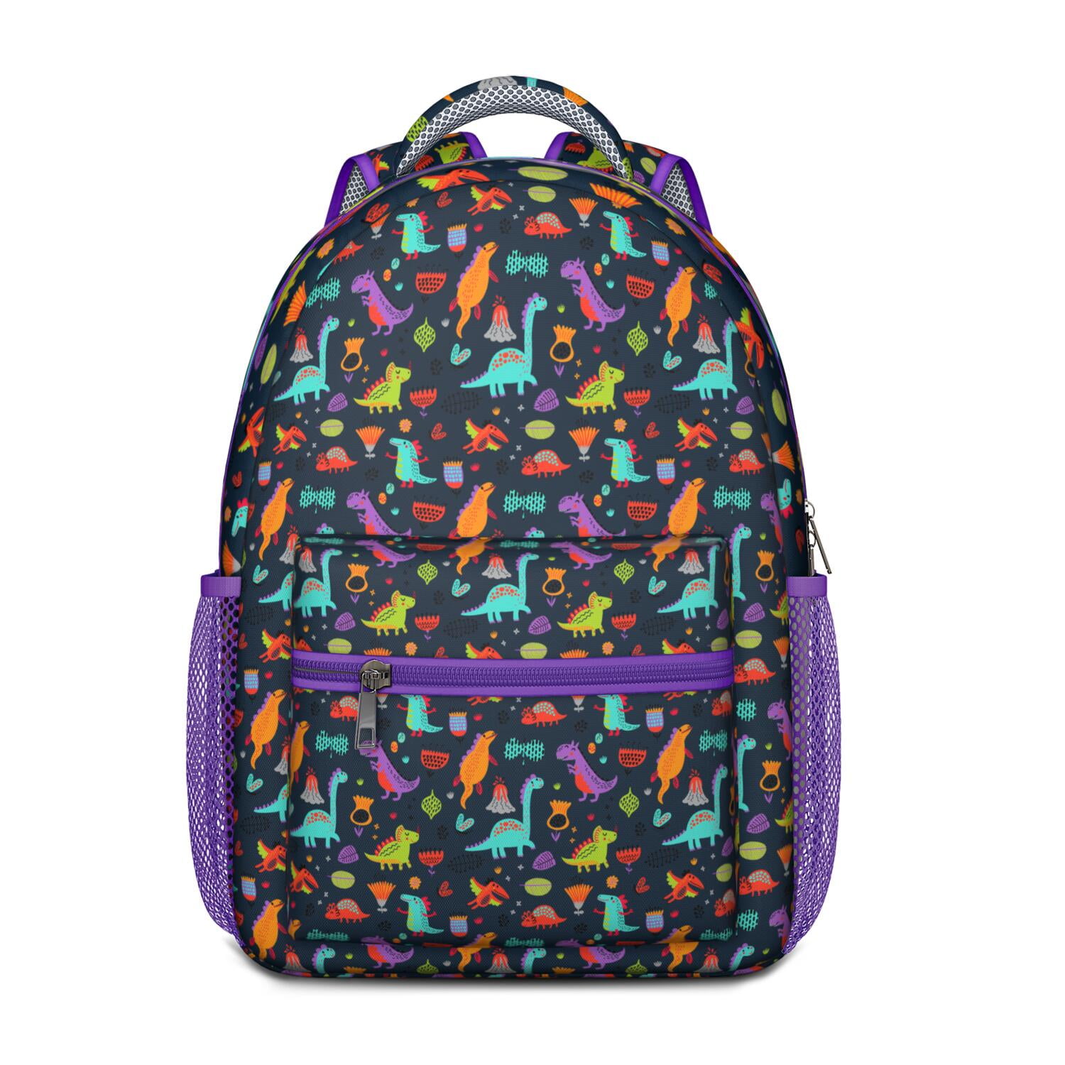 Dinosaur Print Design Backpack - Colorful & Durable Student Bag with ...