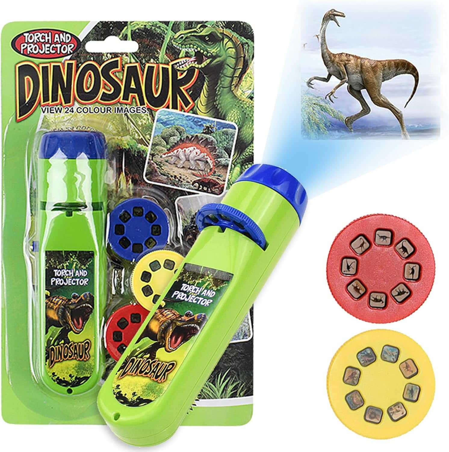 Dinosaur Projector Flashlight, 3 Discs 24 Images Dinosaur Night Light ...