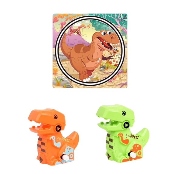 Dinosaur Puzzle Windup Track Adventure Playset for Toddlers Fun ...