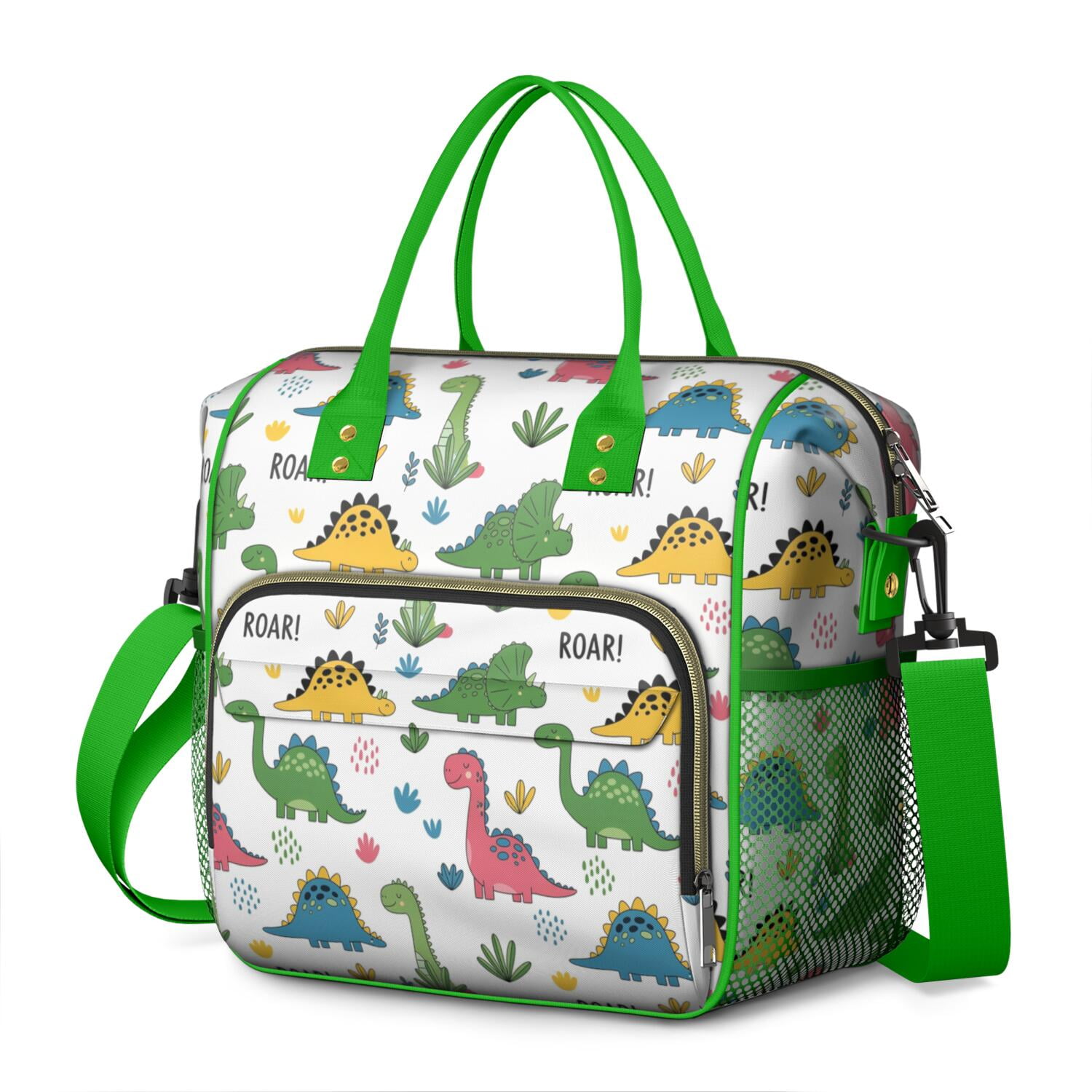 Dinosaur with ROAR Pattern Womens Lunch Box for Work,Insulated Large ...