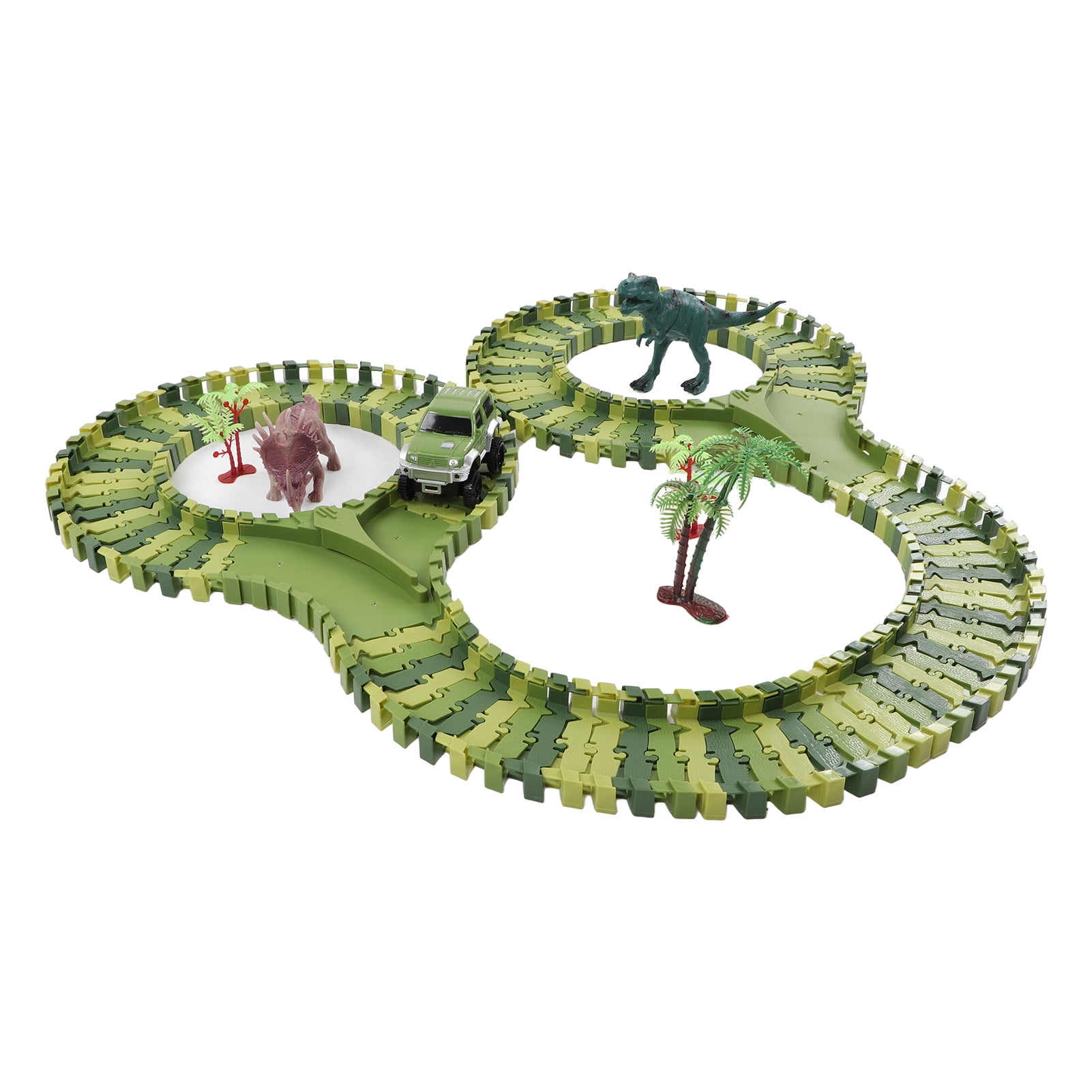 Dinosaur Race Track Car Toys Flexible Tracks Electric Dinosaur Road ...
