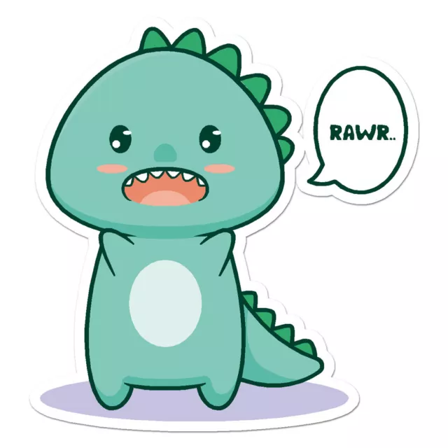 Dinosaur Rawr Cute Sticker Phone Decal Water Bottle Stickers Car Decals ...