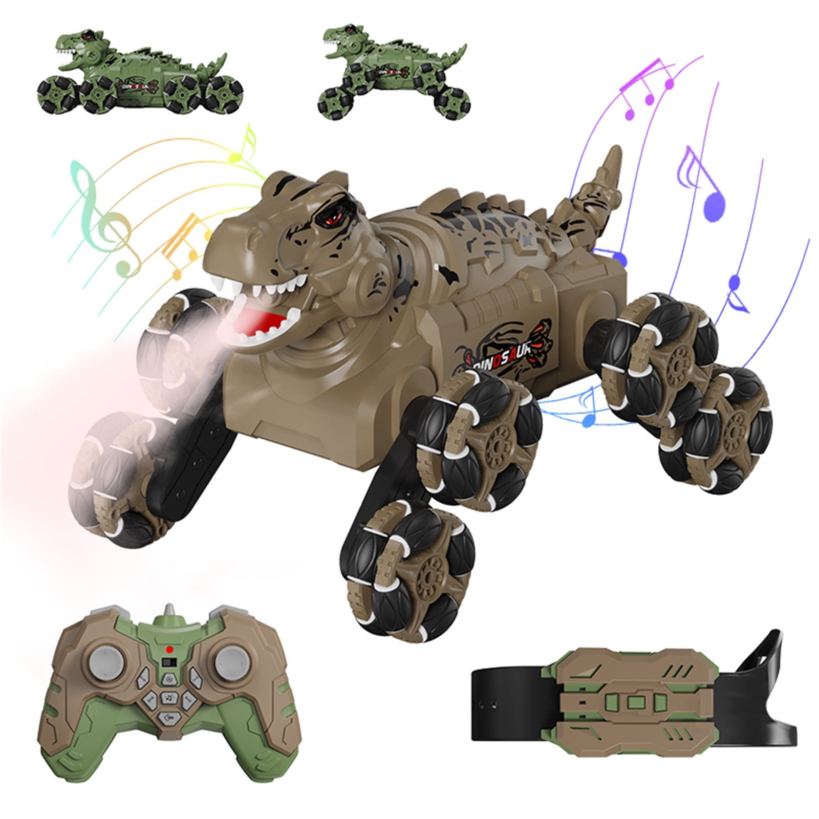Dinosaur Remote Control Car,Eight-Wheeled Stunt Car for Boys Age 6-12,2.4Ghz Rc Stunt Car with ...
