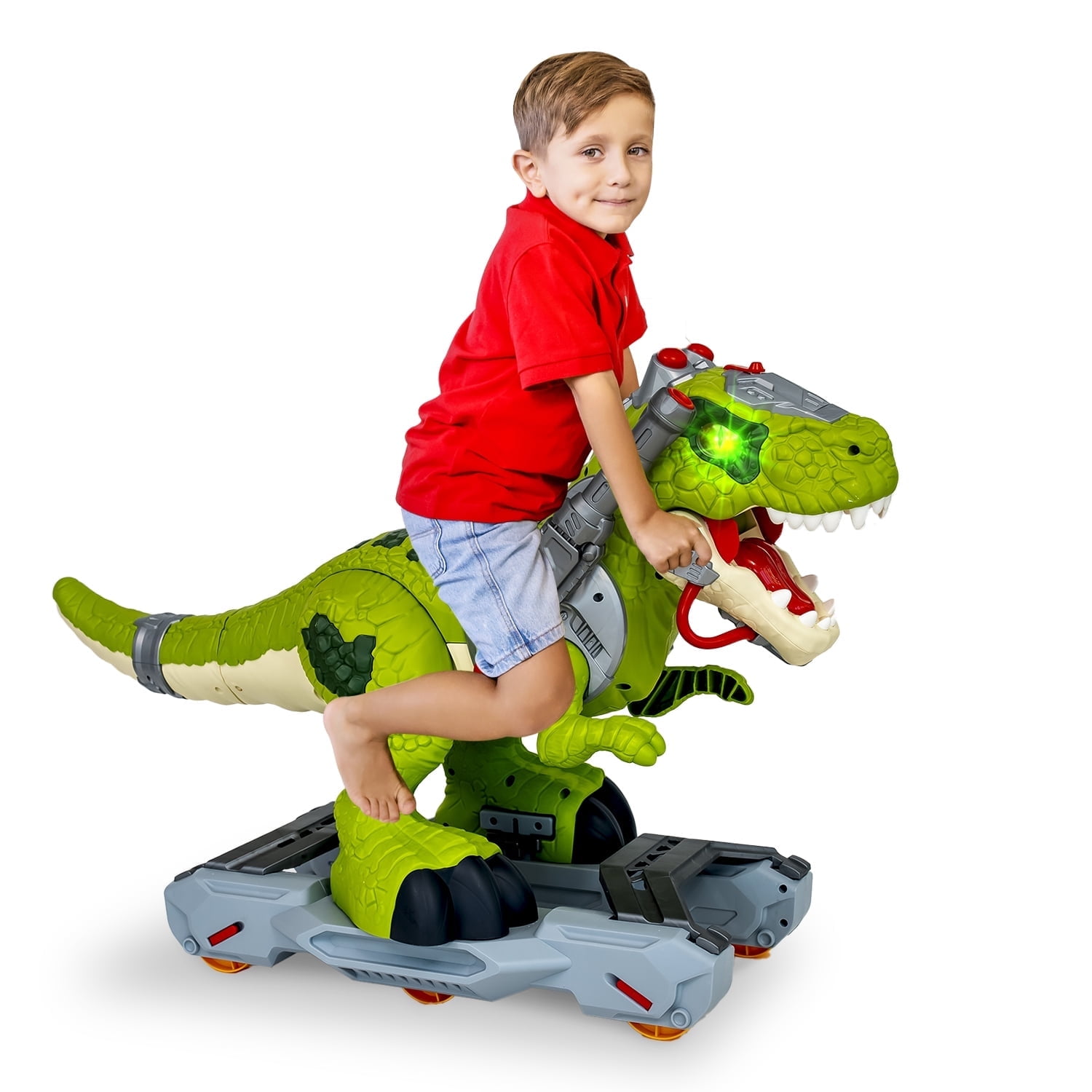 Dinosaur Ride-On Scooter for Toddlers – Electric Push & Ride Foot-to ...