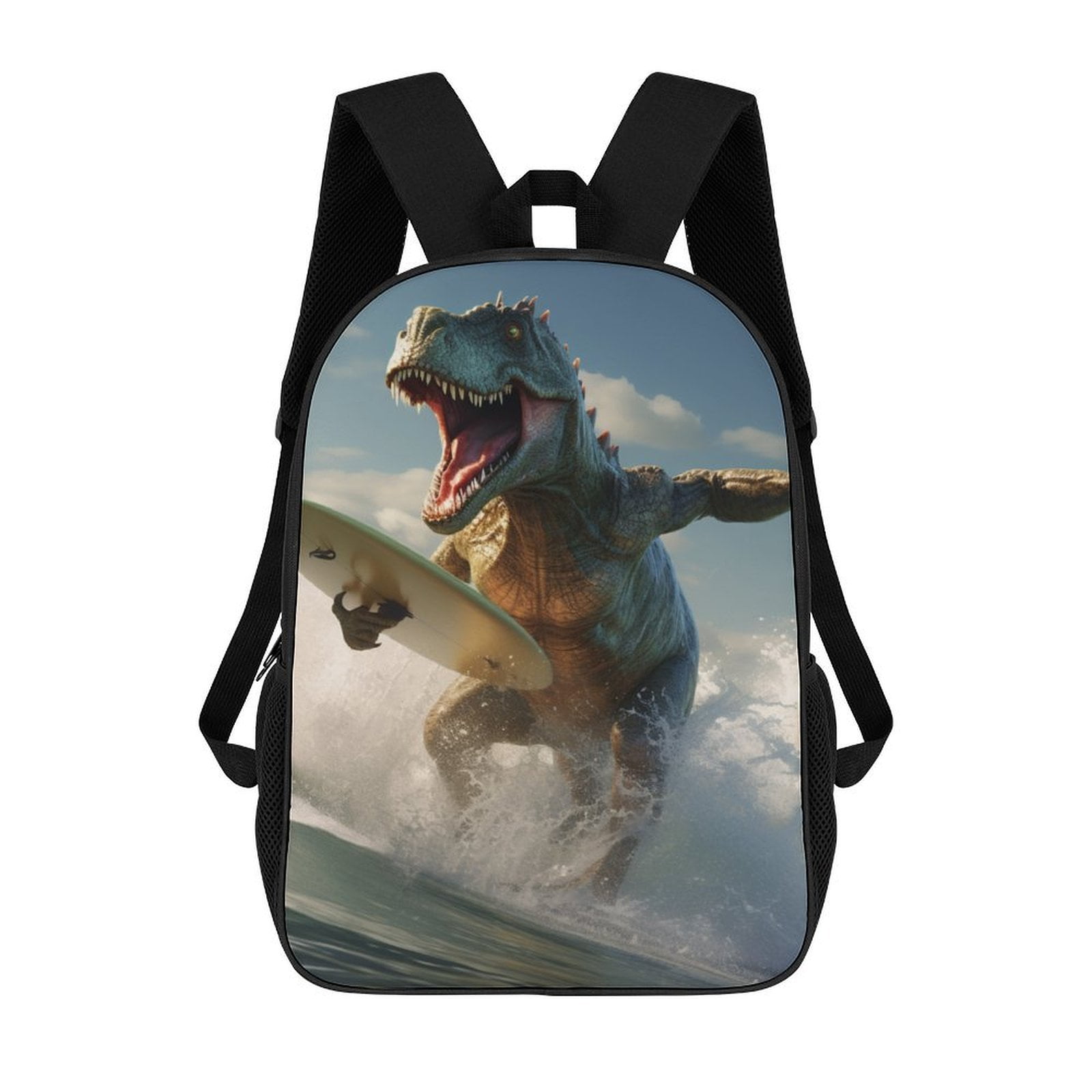 Dinosaur Rides Ocean Wave Surfing Backpacks for Backpack for Bookbag ...