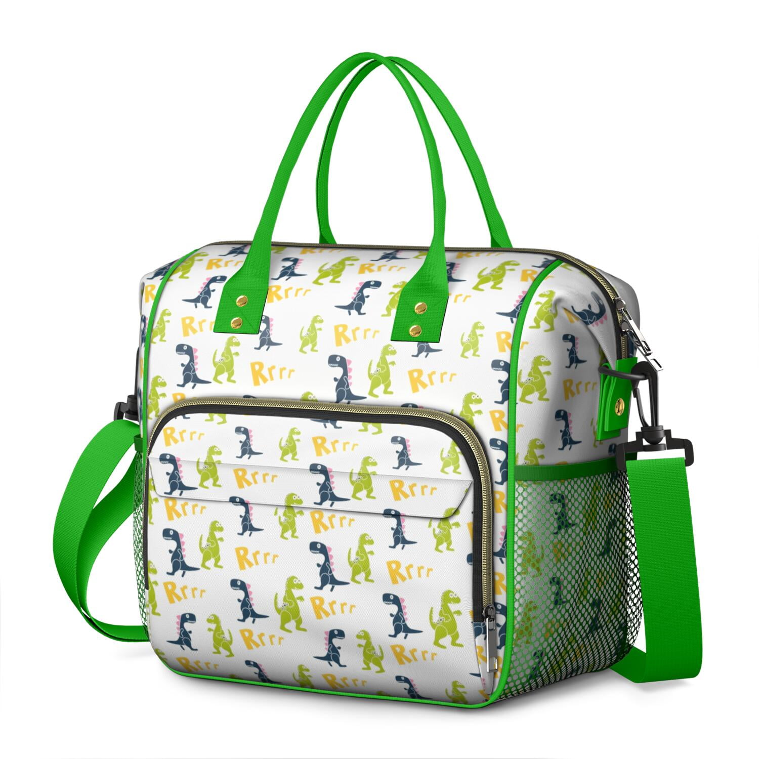 Dinosaur with Rrrr Pattern Womens Lunch Box for Work,Insulated Large ...