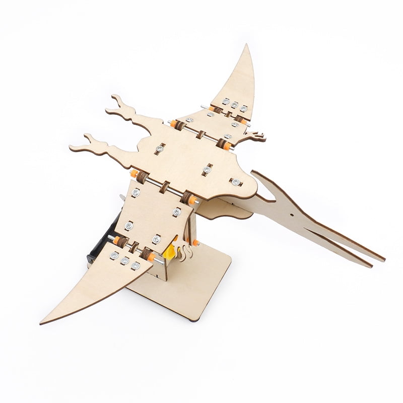 Dinosaur STEM Kit Toys for Kids, 3D Wooden Puzzle Model Robot Model Kit ...