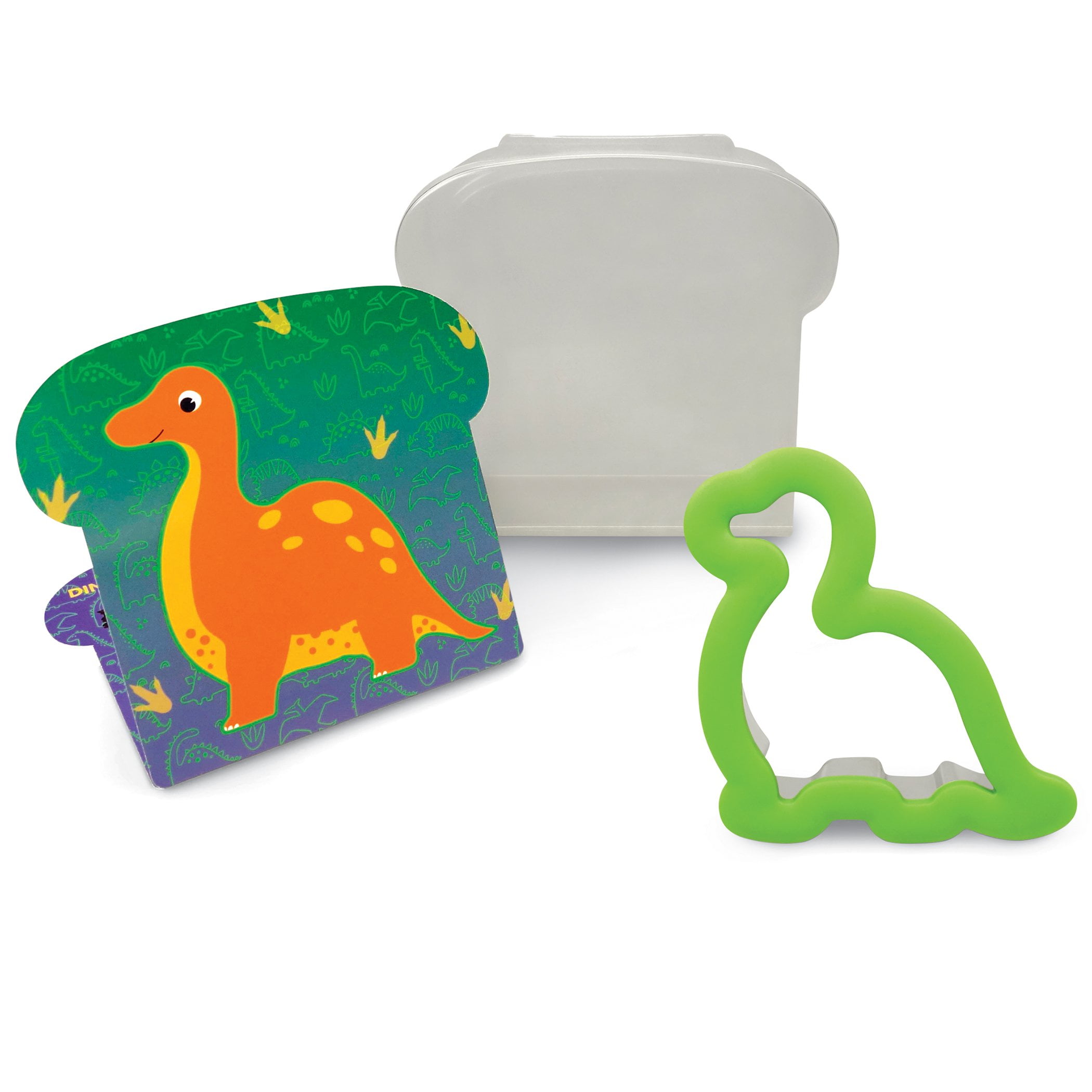 Dinosaur Sandwich & Cookie Cutter with Storage Container - Walmart.com