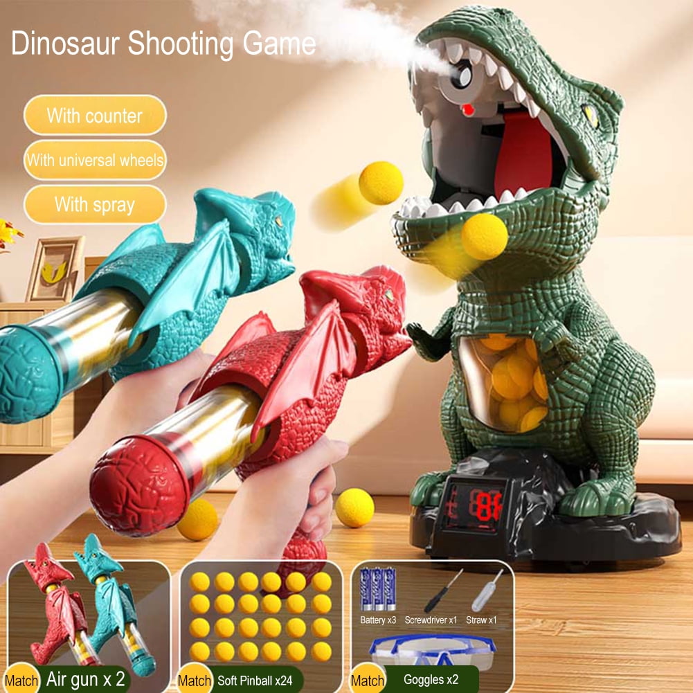 Dinosaur Shooting Toy for Boys Girls, Movable Target Shooting Games ...