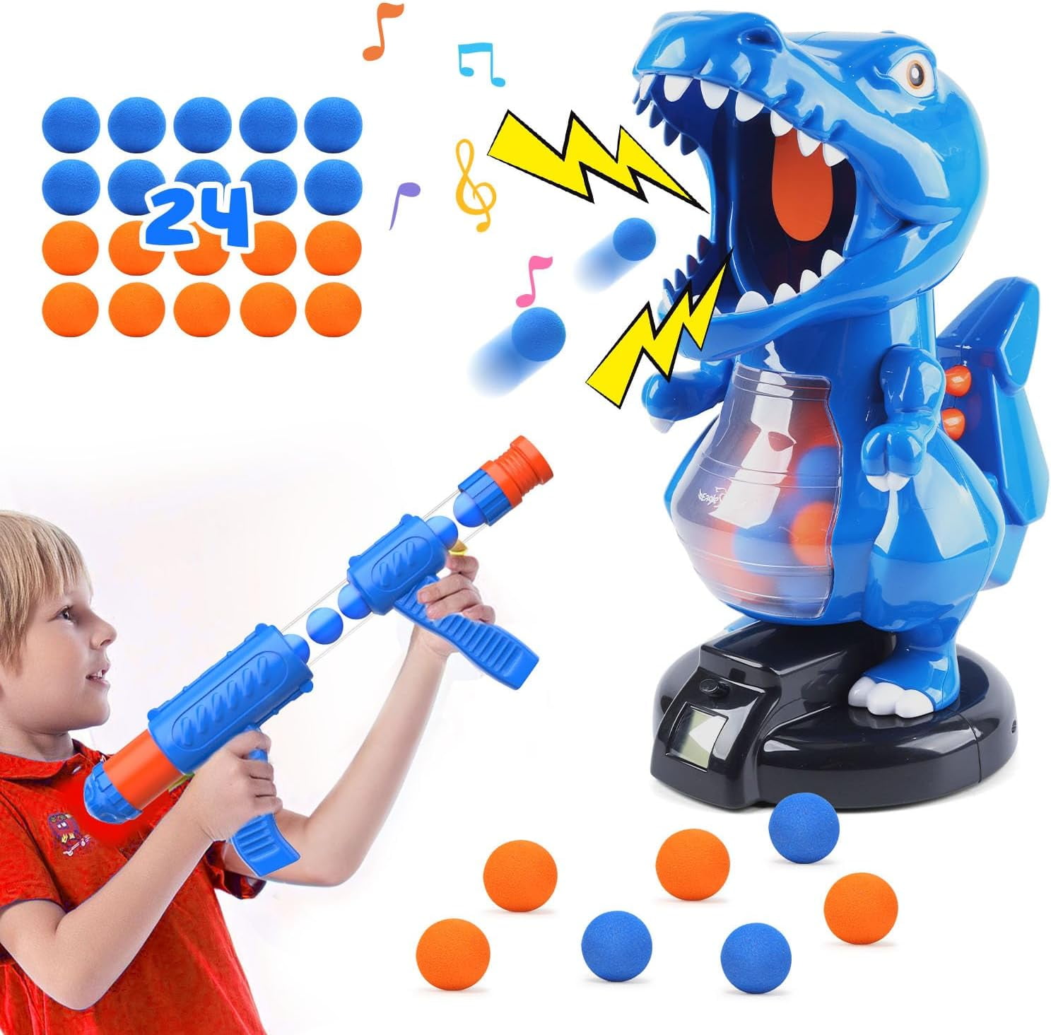 Dinosaur Shooting Toys for Boys 5 6 7 8 9 Years Old, Electronic Kids ...