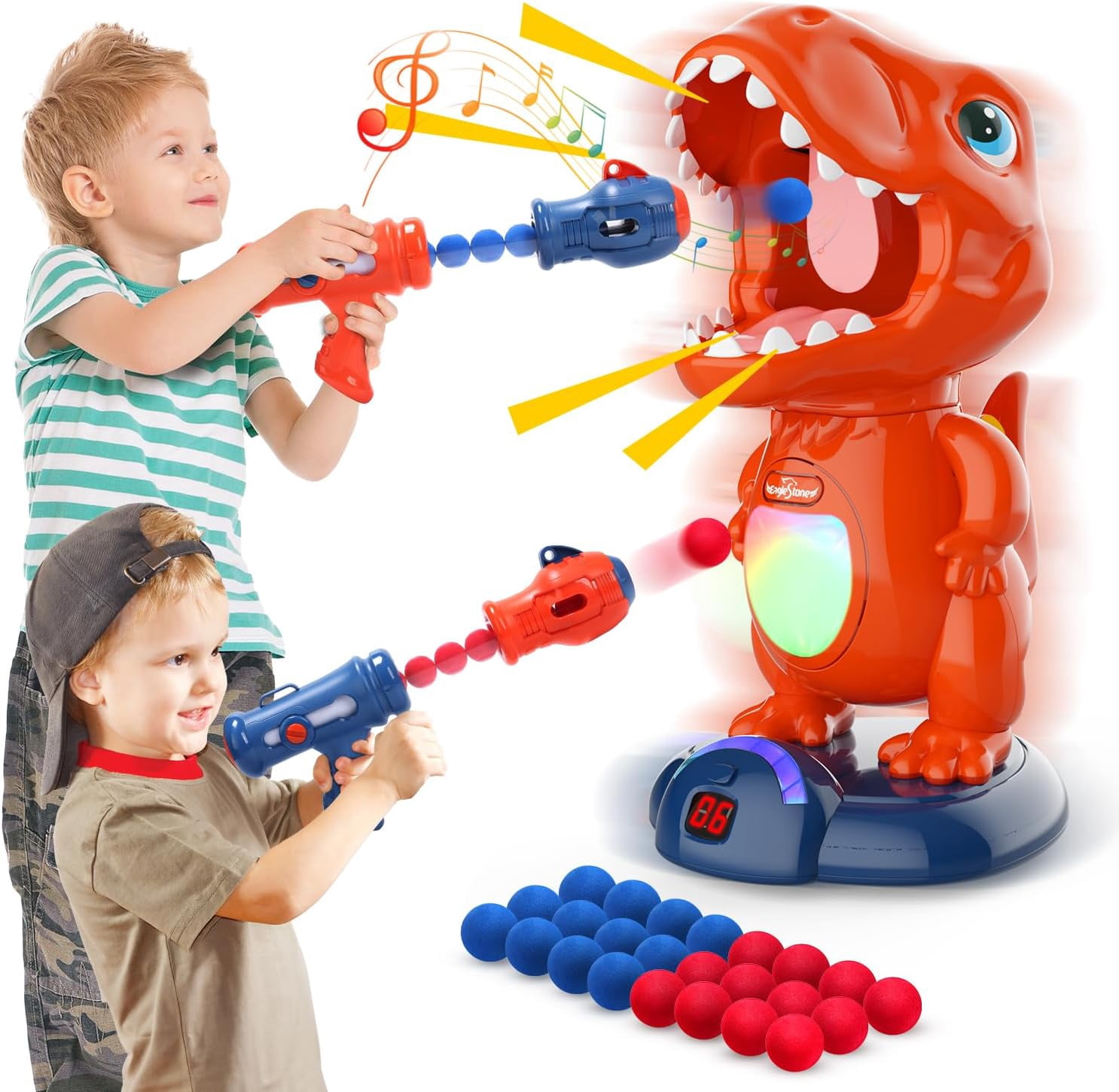 Dinosaur Shooting Toys for Boys 5 6 7 8 9 Years Old, Electronic Kids ...