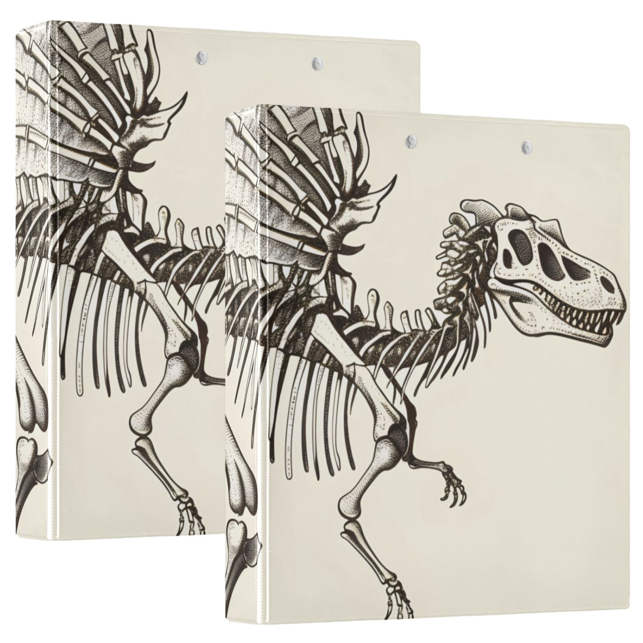 Dinosaur Skeleton 3 Ring Binders 1.5 inch Hardcover File Folders with ...