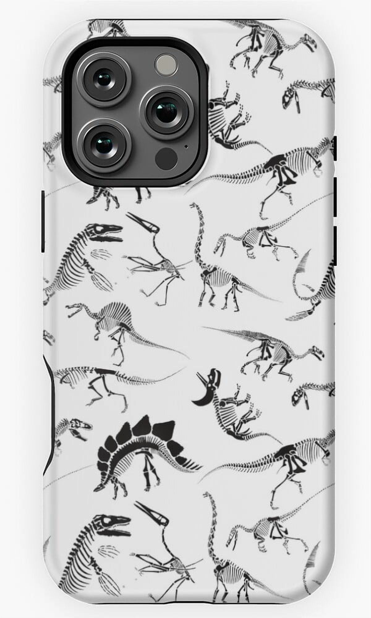 Dinosaur Skeleton Diagram Cool Graphic Phone Case iPhone Case 17 16 15 ...