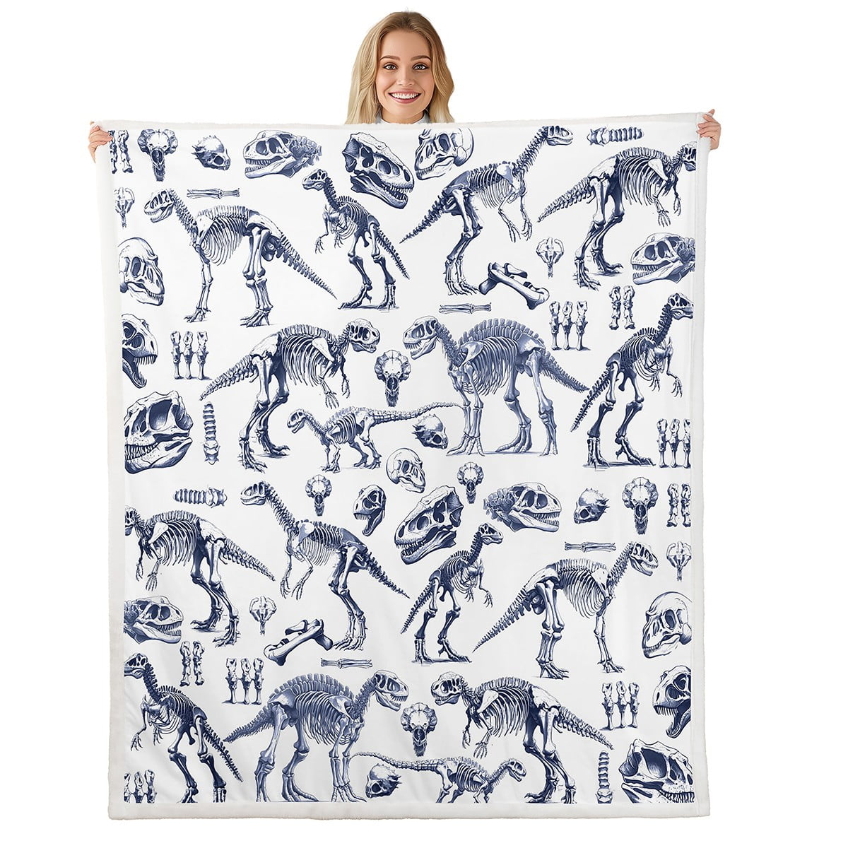 Dinosaur Skeleton Duvet Cover,Animals Bed Blanket for Couch Sofa Bed ...