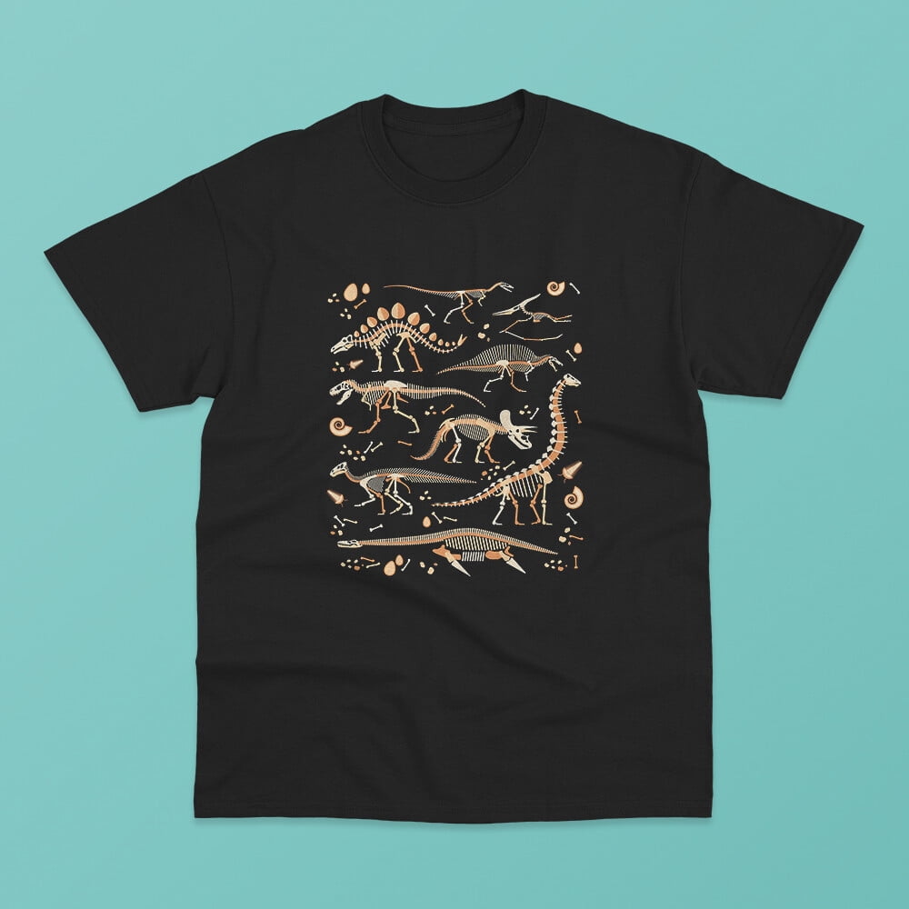 Dinosaur Skeleton Fossils Paleontologist Gift Classic T-Shirt Size M ...