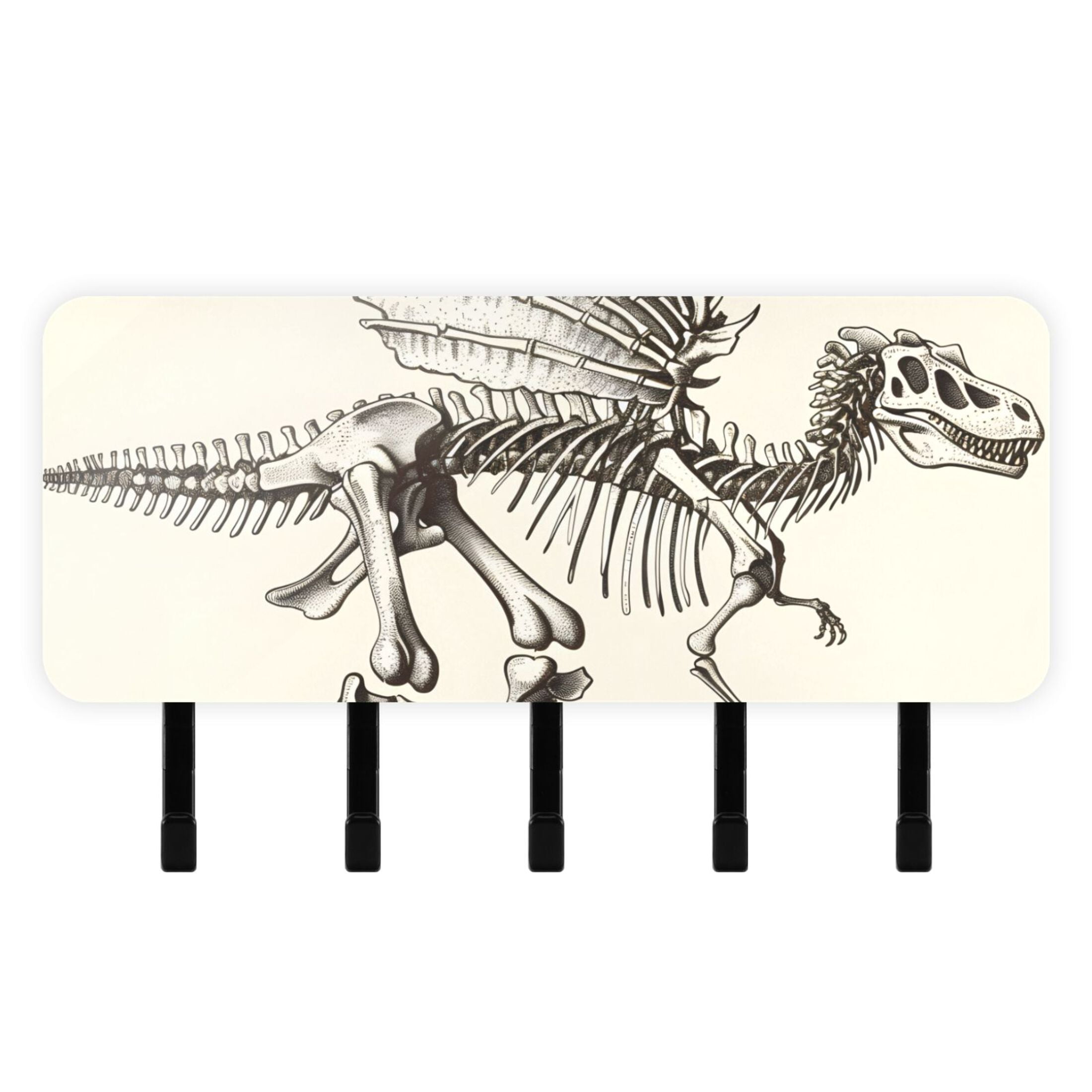 Dinosaur Skeleton Key Holder for Wall Mail Holder Organizer with 5 Key ...