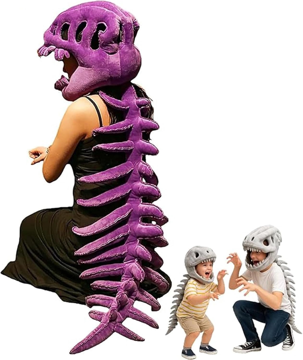 Dinosaur Skeleton Plush Costume, Wearable Dinosaur Skeleton Plush ...