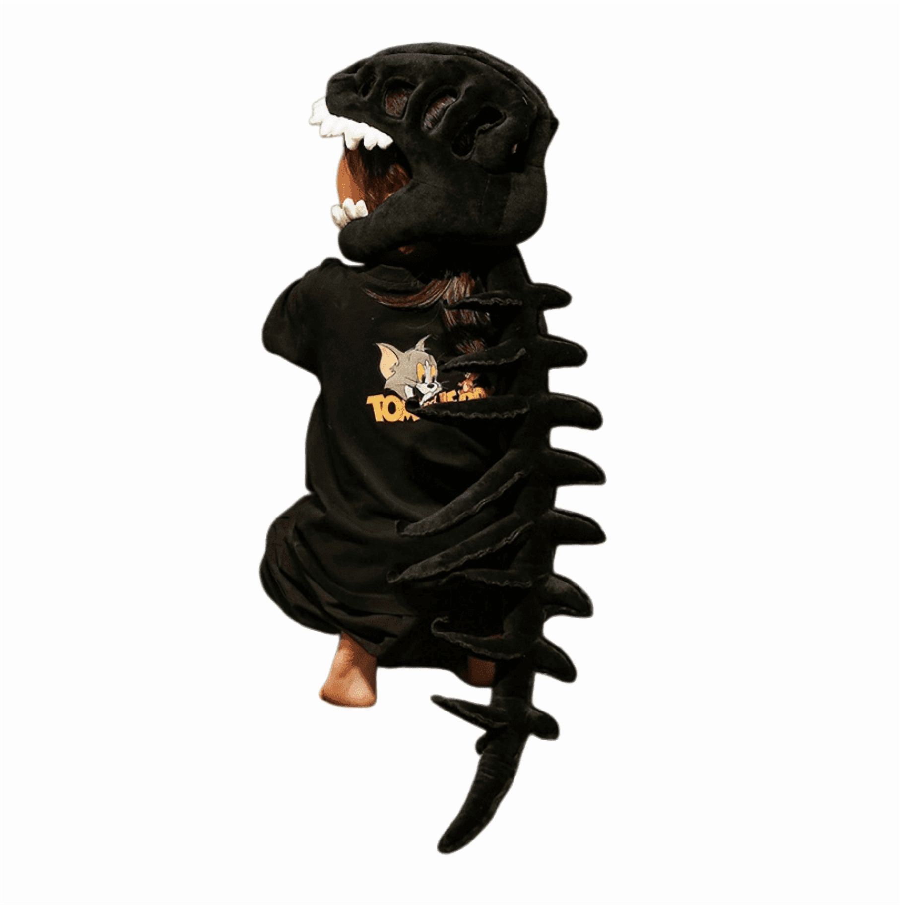 Dinosaur Skeleton Plush Hood Toy, Wearable Funny Bone Head Costume ...