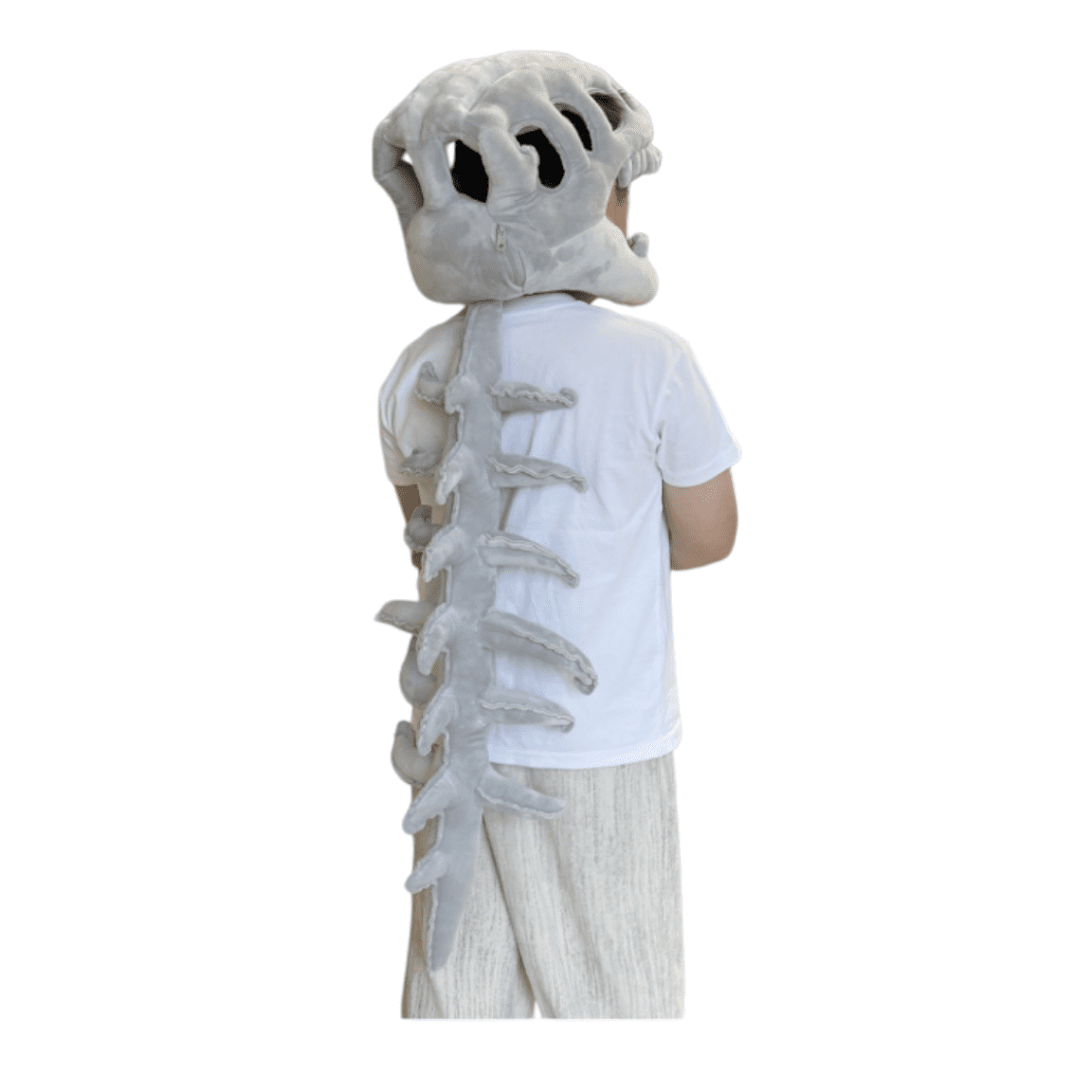 Dinosaur Skeleton Plush Hood Toy, Wearable Funny Bone Head Costume ...