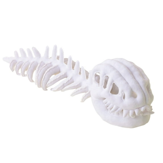 Dinosaur Skeleton Plush Prop – 3D Realistic Wearable Headpiece & Spine ...