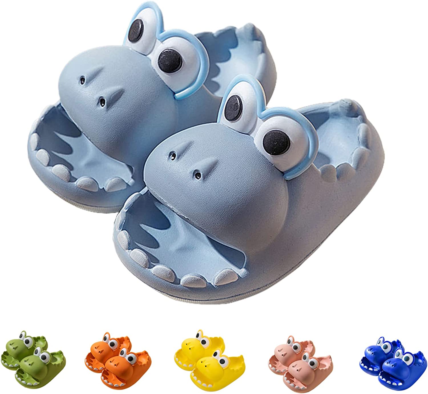 Dinosaur Slippers with Children's Summer Sandals, Beach Swimming Pool Non-slip Water Shoes ...