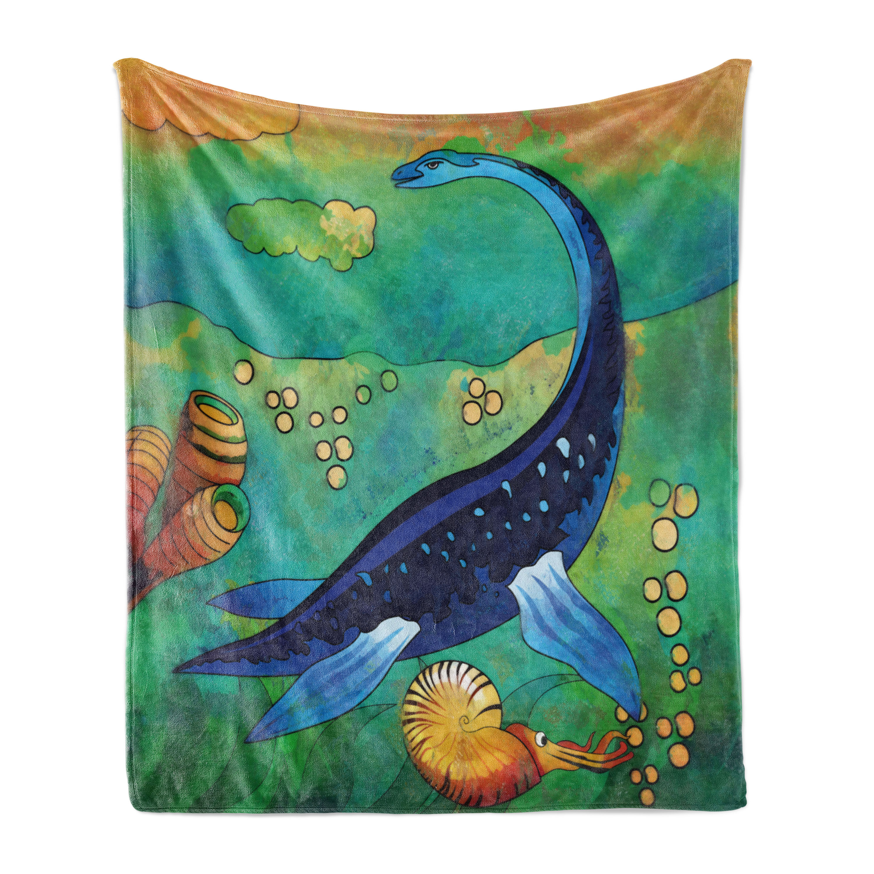 Dinosaur Soft Flannel Fleece Throw Blanket, Wild Sea Creature ...