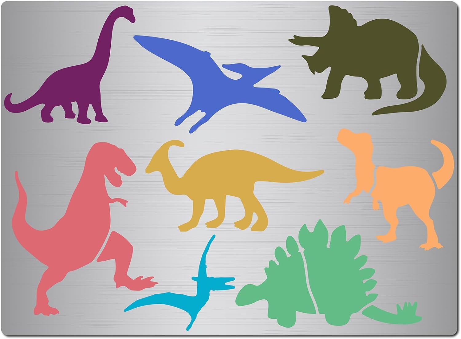 Dinosaur Stencils Metal Journal Stencil Stainless Steel Flying Dinosaurs Animal Drawing Template ...
