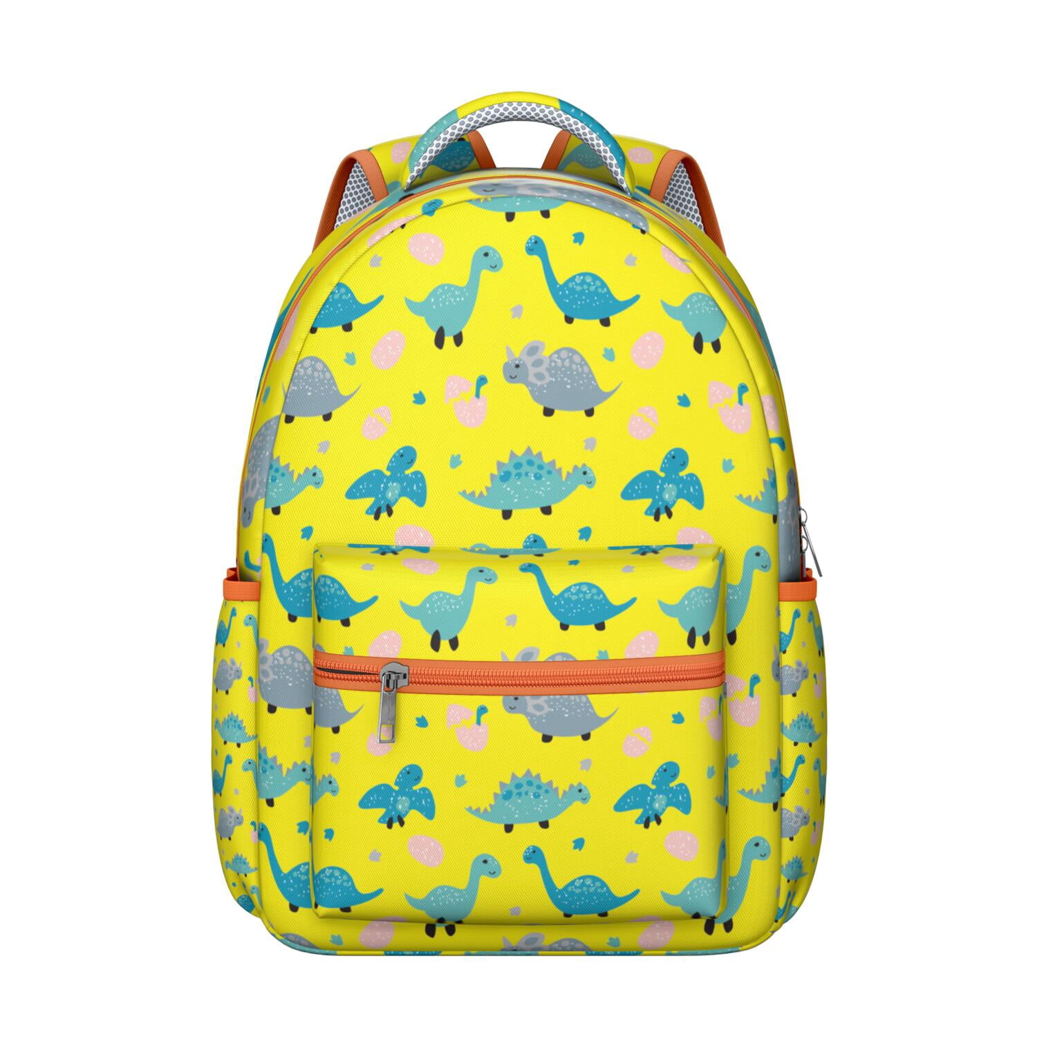 Dinosaur Student School Backpack for Student Cute Roaring Dino Print ...