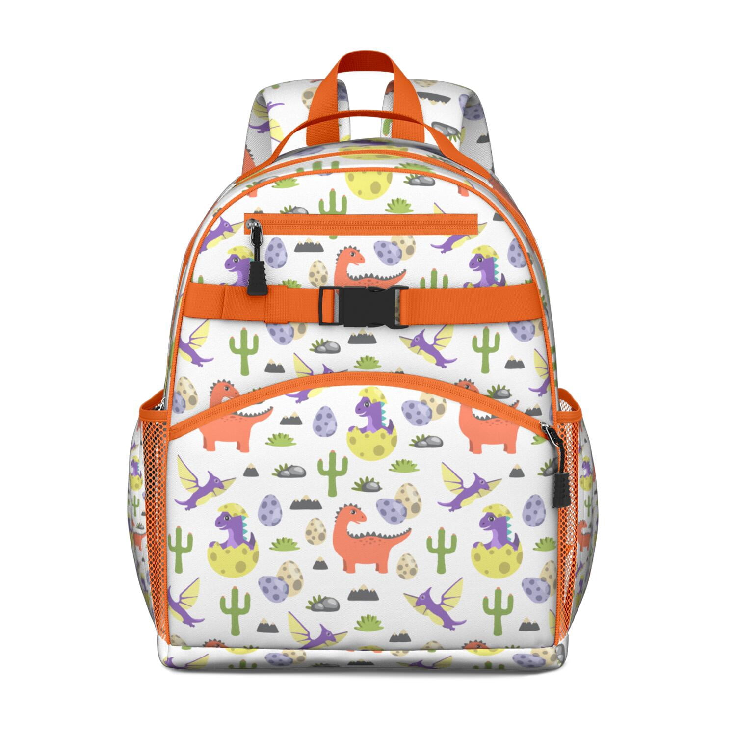 Dinosaur Students Backpack Cute Cartoon Dino Pattern with Colorful ...