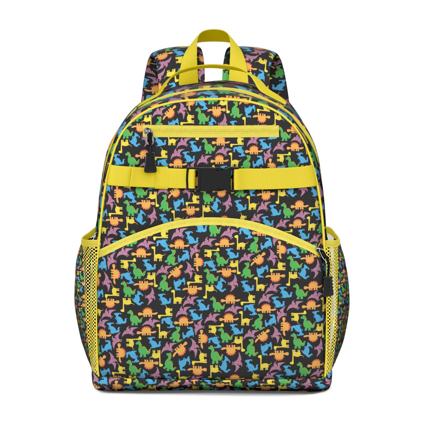 Dinosaur Students Backpack Cute Cartoon Dino Pattern with Colorful ...