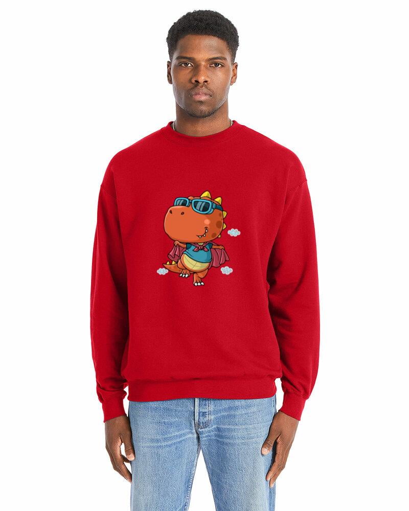 Dinosaur Superhero Funny Cartoon Prehistoric Hero Graphic Sweatshirt T ...