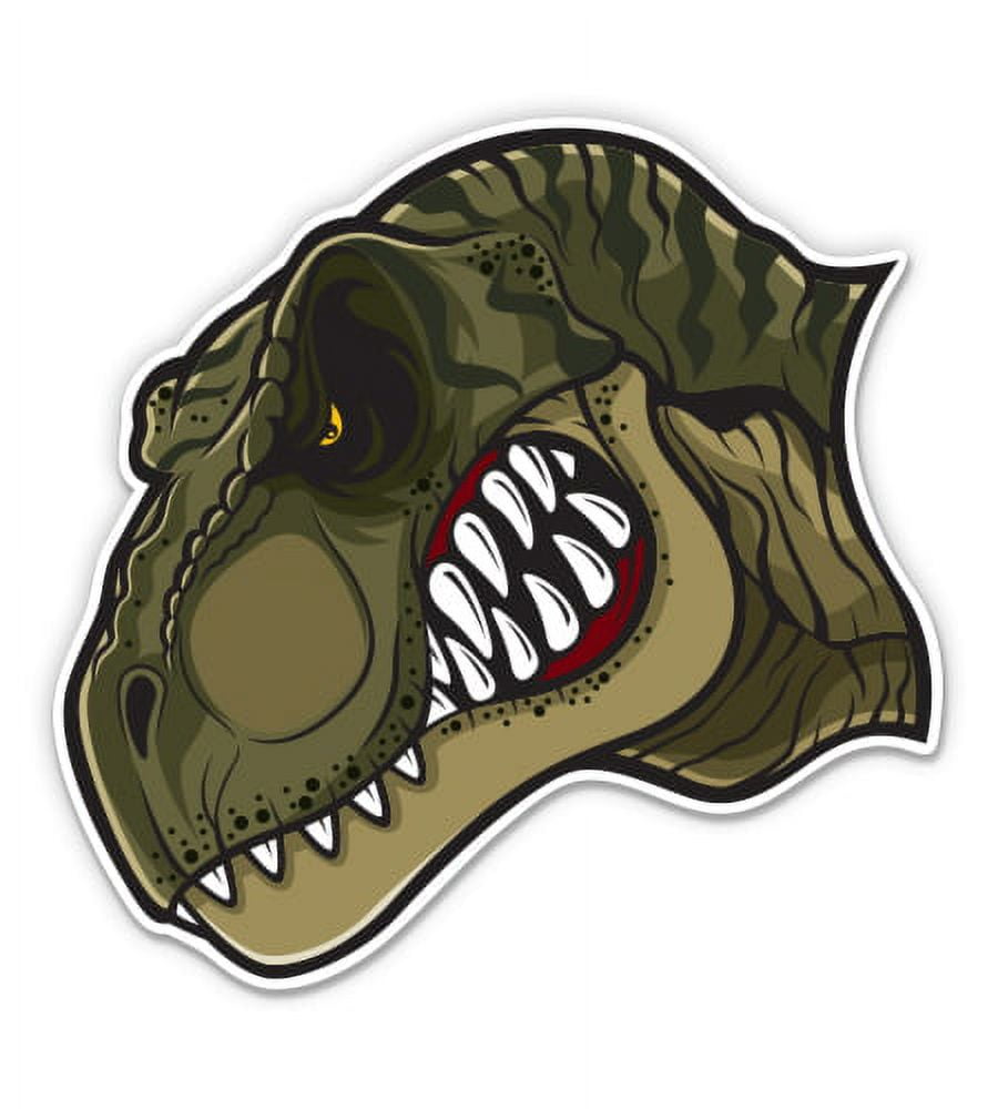 Dinosaur T-Rex - 3" Vinyl Sticker - For Car Laptop Water Bottle Phone ...