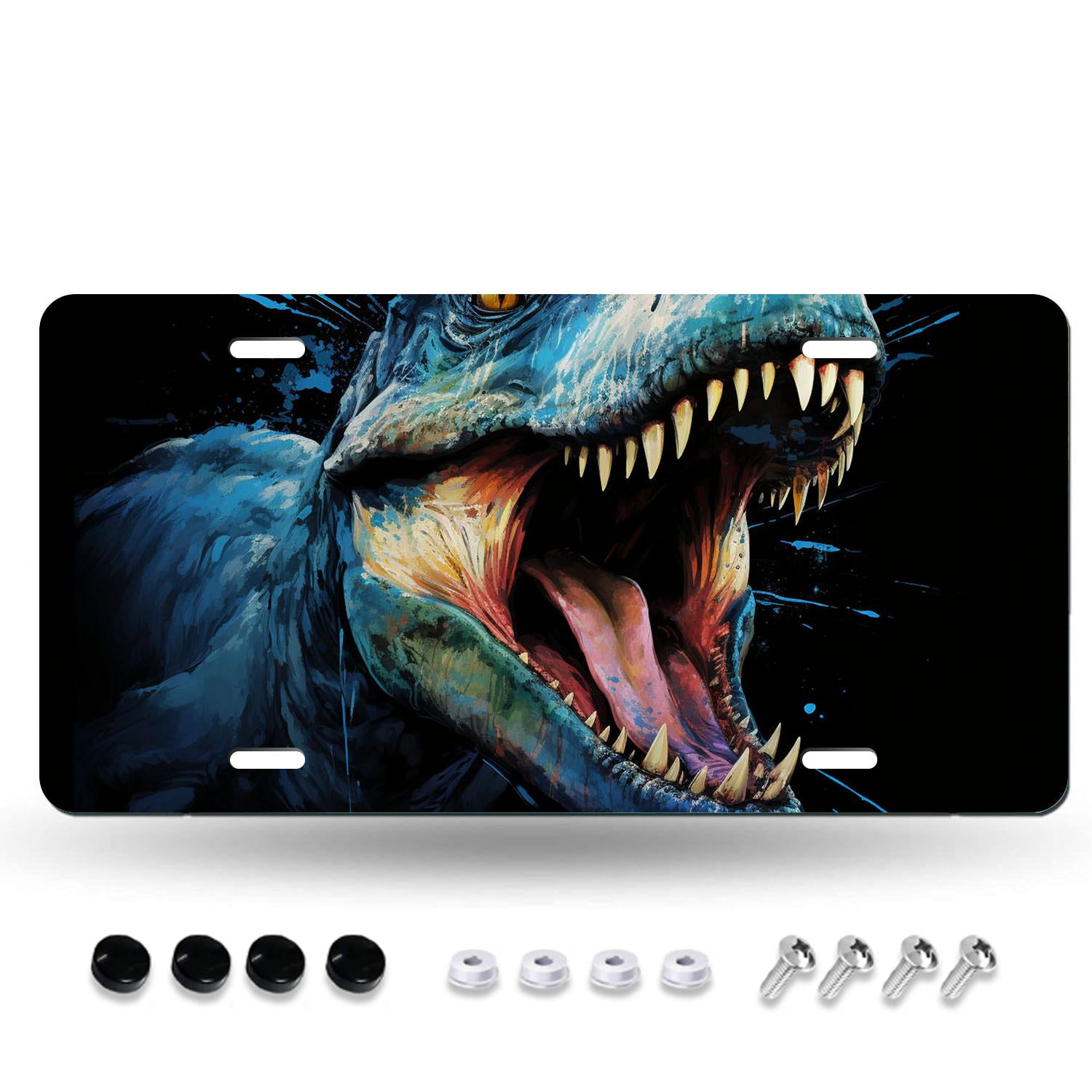 Dinosaur T-Rex in Paper Hole Tyrannosaurus Rex Animal image Plate Cover ...