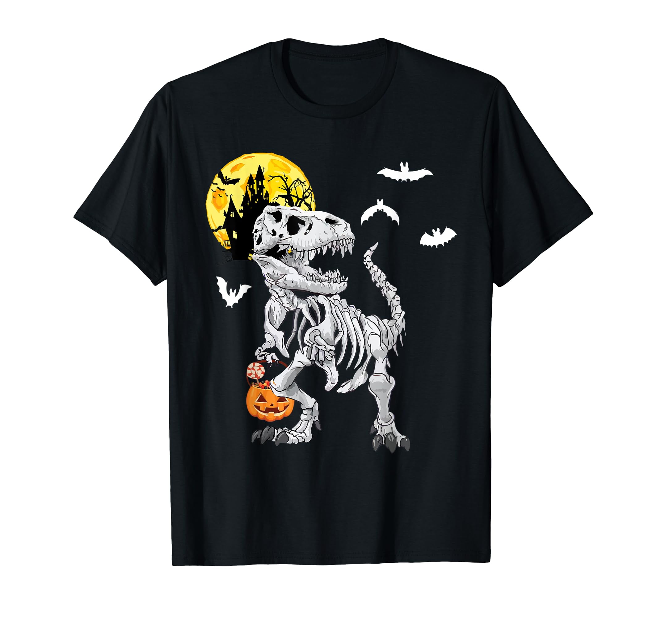 Dinosaur T Rex Skeleton Funny Halloween Men Women Boy Kid Pumpkin Dino ...