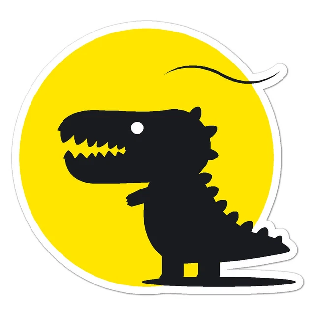 Dinosaur T-Rex Sun Sticker Indoor Outdoor Phone Decal Water Bottle ...