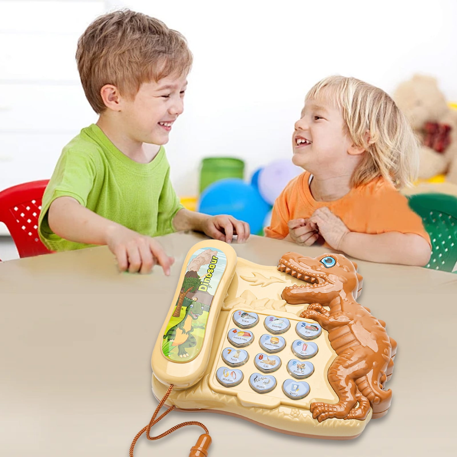 Dinosaur Telephone Machine Toy Kids Telephone Toys Pretend Play ...