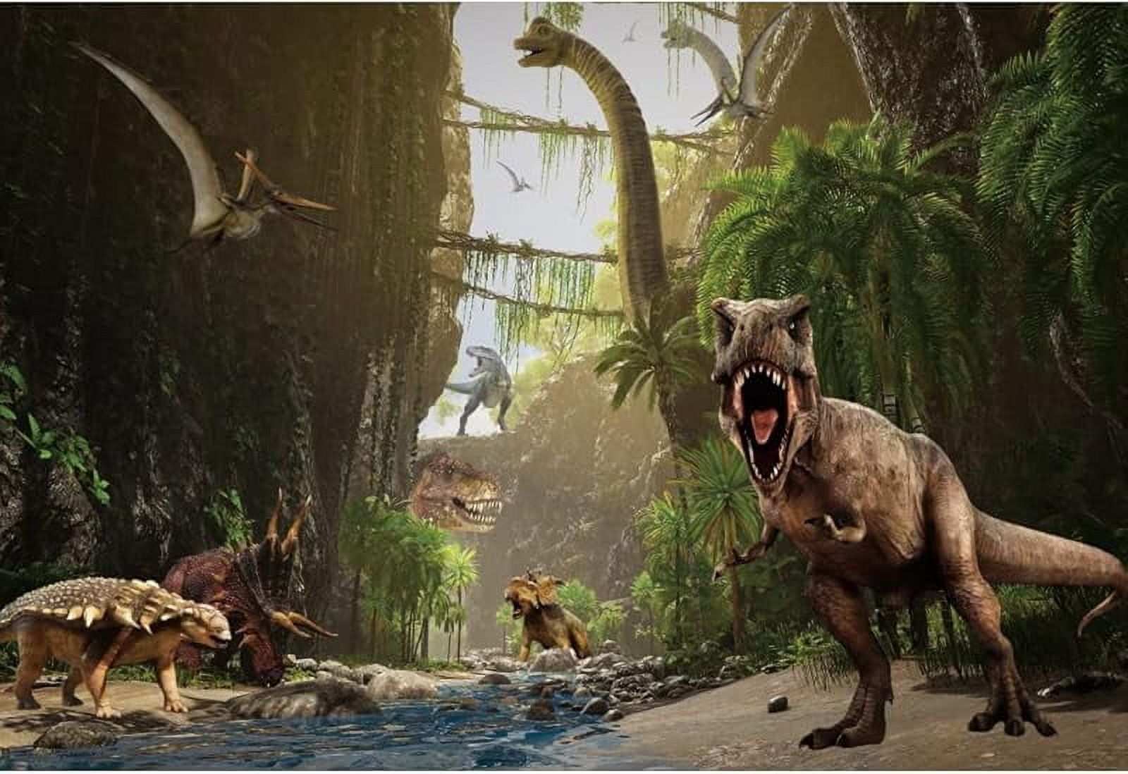 Dinosaur Theme Backdrop Wild Animal Jungle Dinosaur World Forest ...