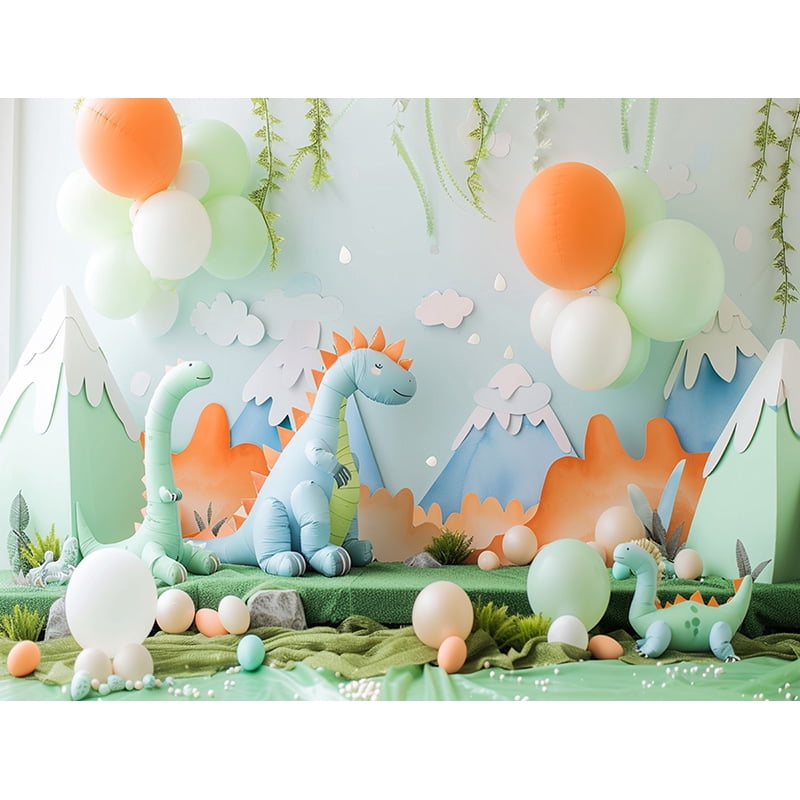 Dinosaur Theme Birthday Party Decorated Photography Backdrops Props ...