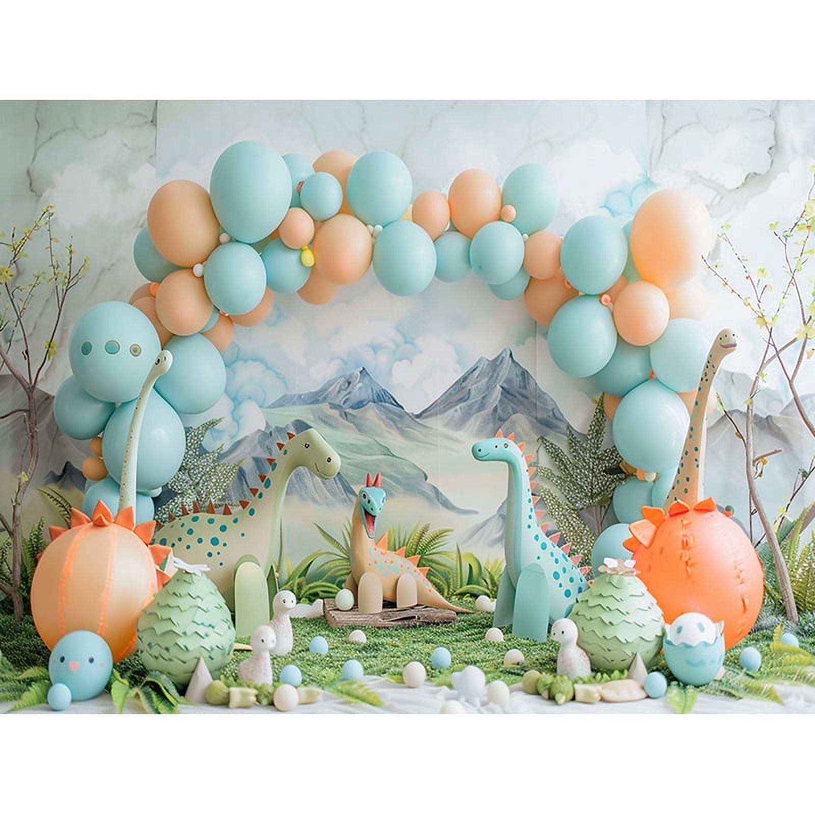 Dinosaur Theme Birthday Party Decorated Photography Backdrops Props ...