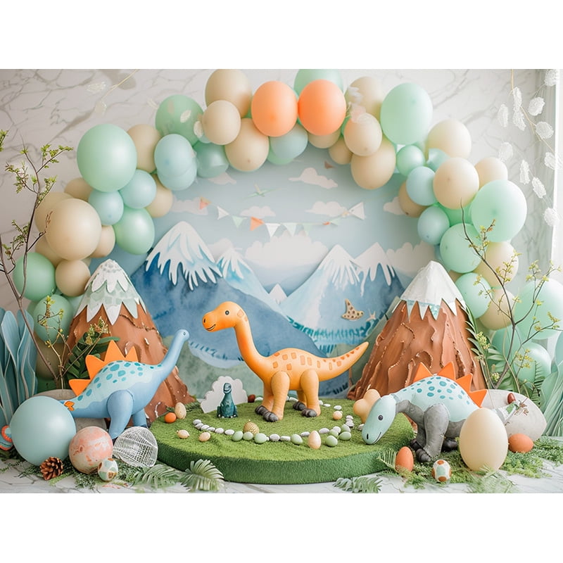 Dinosaur Theme Birthday Party Decorated Photography Backdrops Props ...