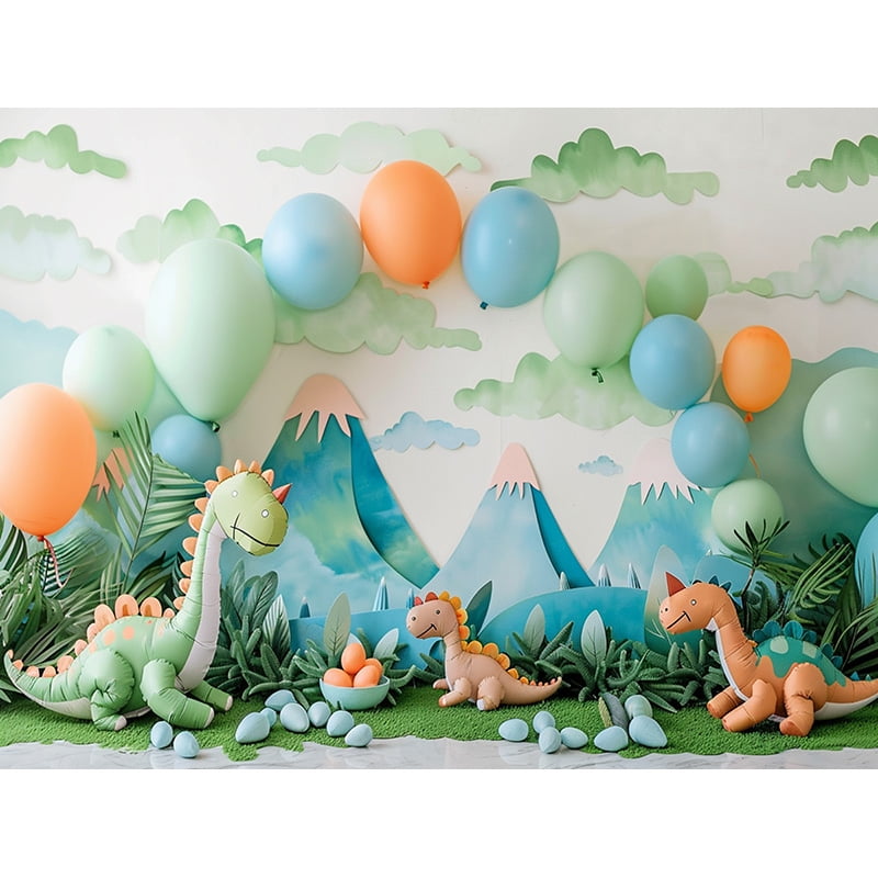 Dinosaur Theme Birthday Party Decorated Photography Backdrops Props ...