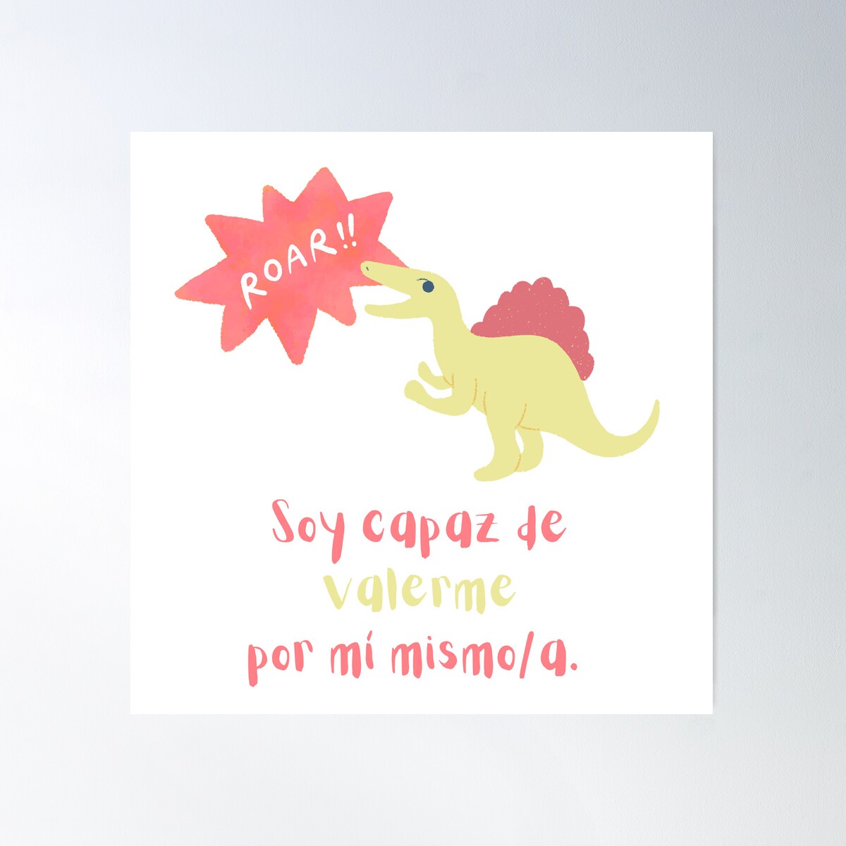 Dinosaur Theme Children Positive Affirmation Poster Wall Art, Modern ...