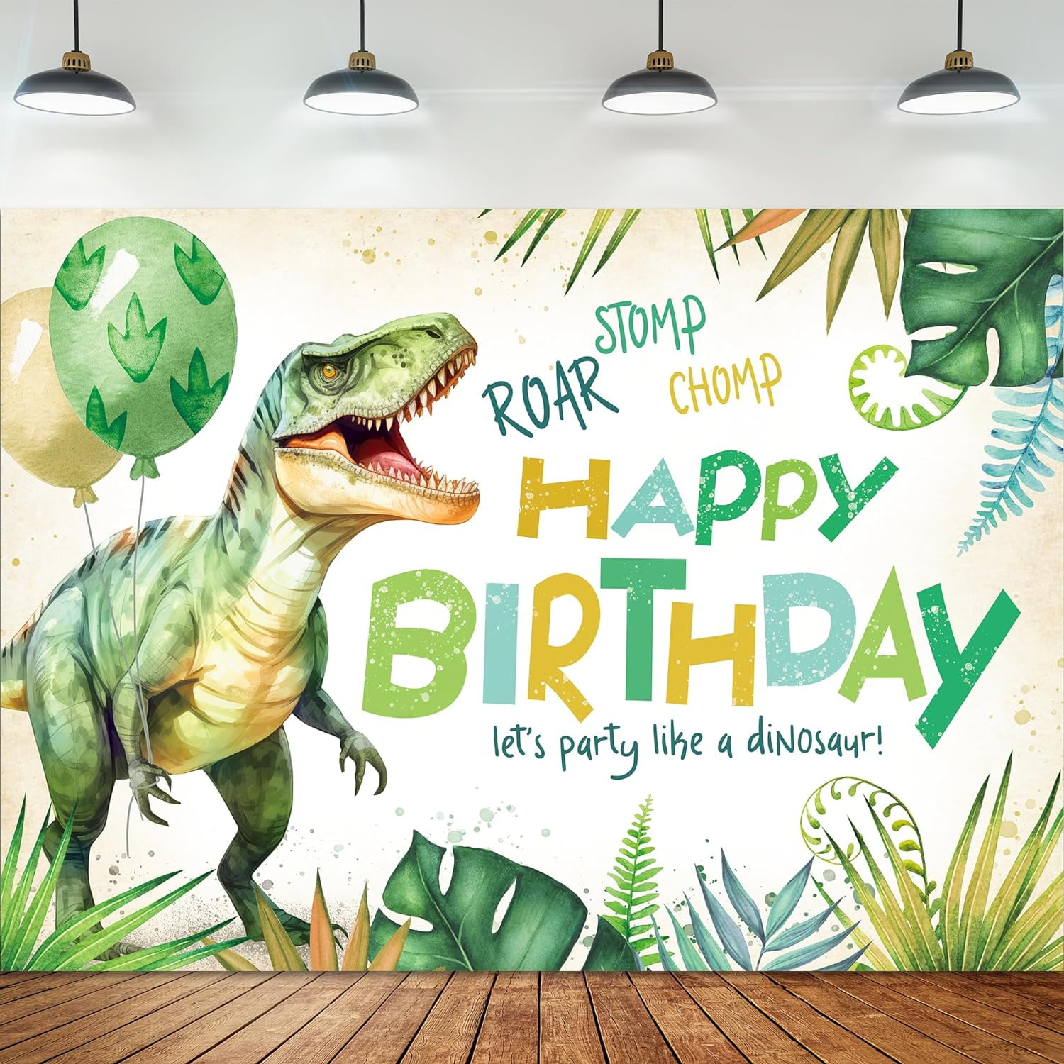 Dinosaur Theme Cool Happy Birthday Backdrop for Photography Kids Boys ...