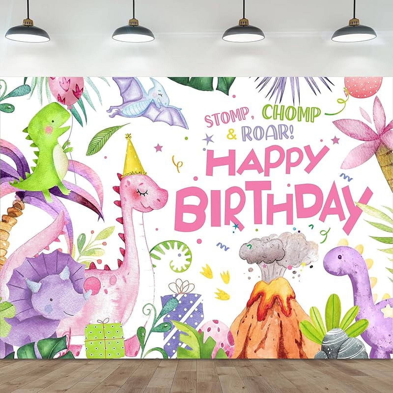 Dinosaur Theme Cool Happy Birthday Backdrop for Photography Kids Boys ...