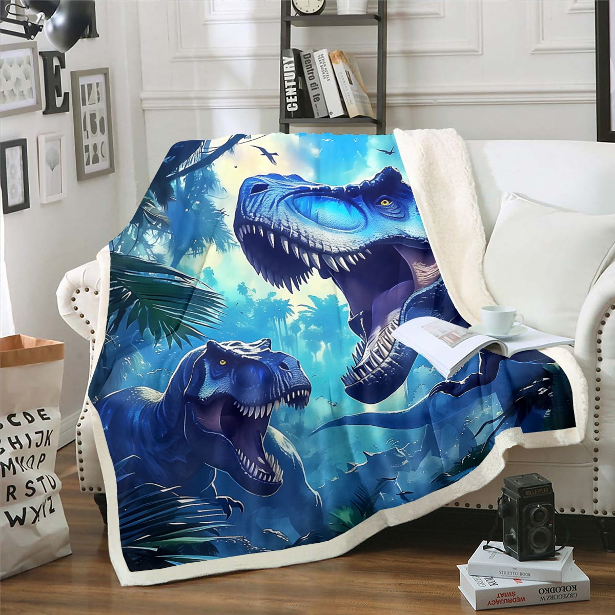 Dinosaur Throw Blanket 30"x40",3D Realistic Dino Blanket Dinosaurios ...