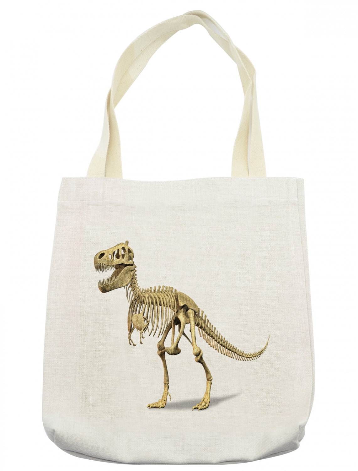 Dinosaur Tote Bag, Primeval Wildlife Concept Fossil Animal Skeleton ...