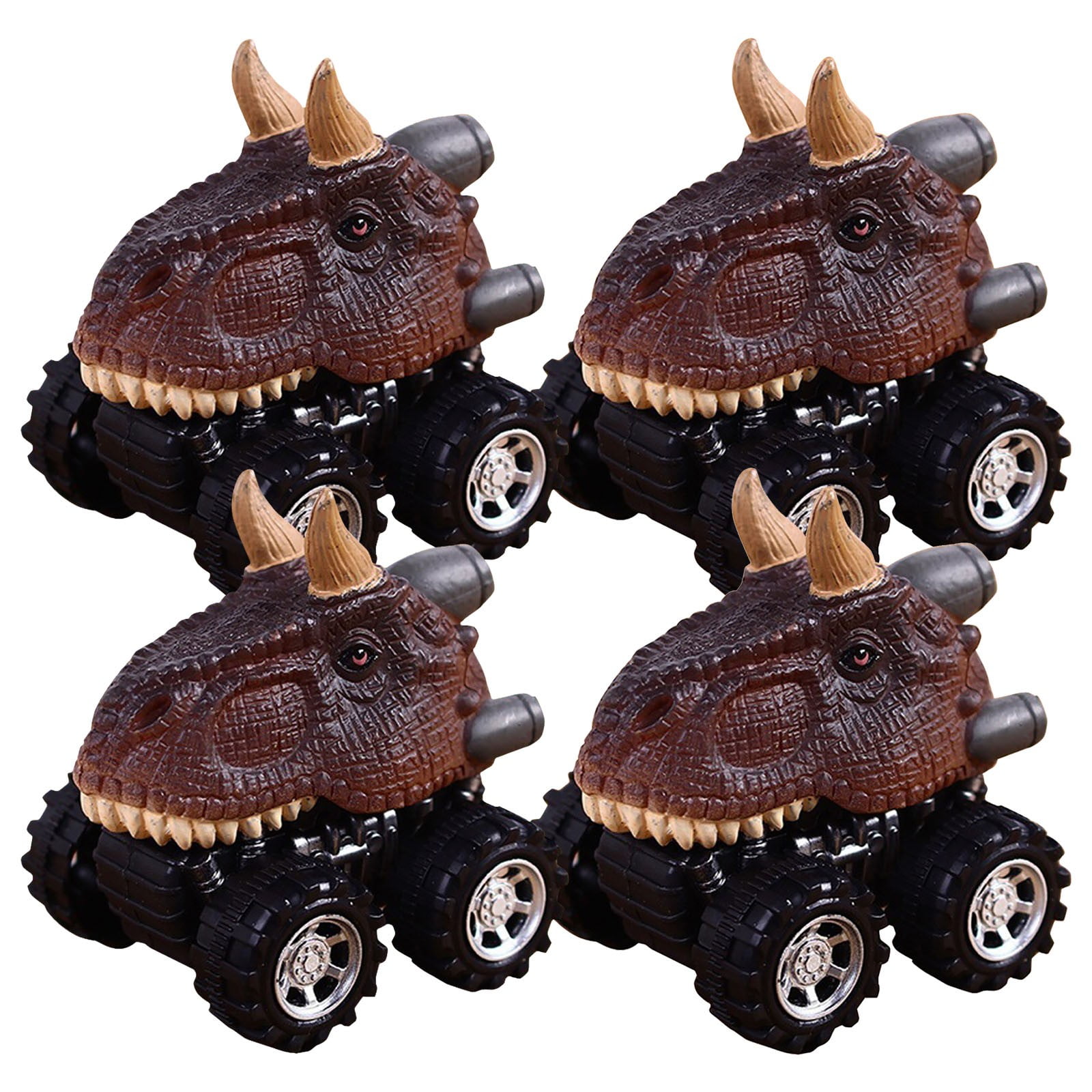 Dinosaur Toy Pull Back Cars, 4 Pack Dinosaur Car Toys Dinosaur Games ...