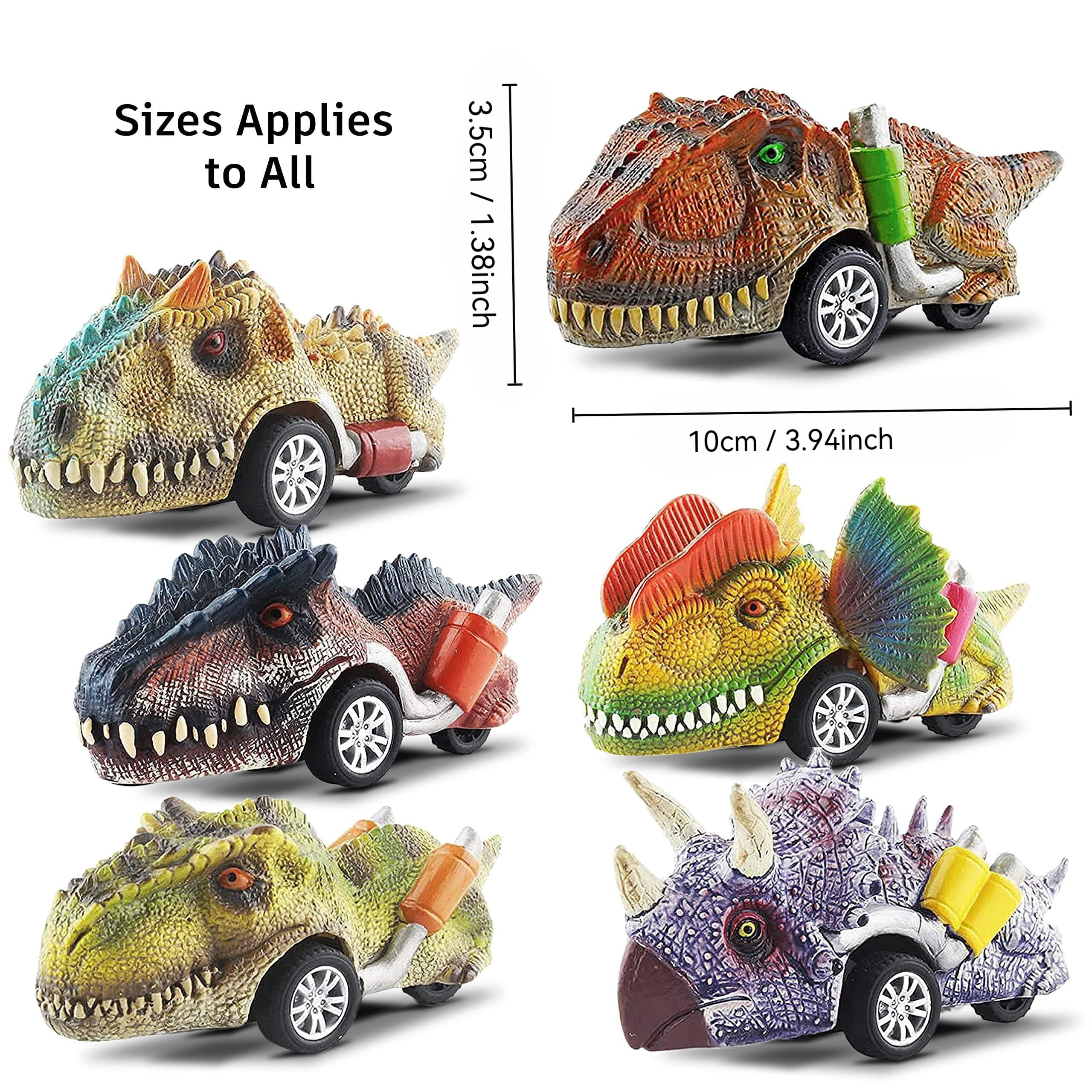 Dinosaur Toy Pull Back Cars: 6 Pack Dinosaur Toys For Kids 3-5, Dino Toys Car For 3 Year Old ...